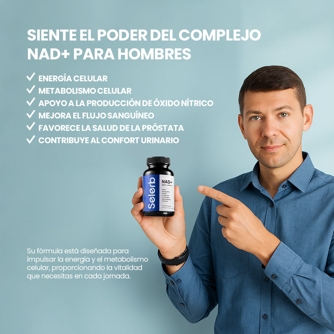 Selerb NAD+ para Hombres – Energía, Circulación y Anti-Edad – HerbaLux